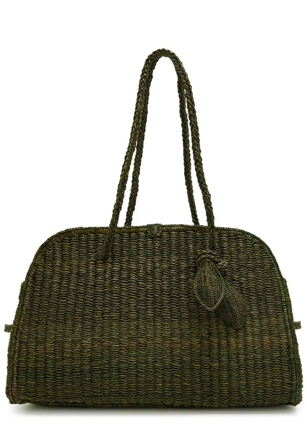 Jacquemus Le Turismo Raffia Tote Bag - Green