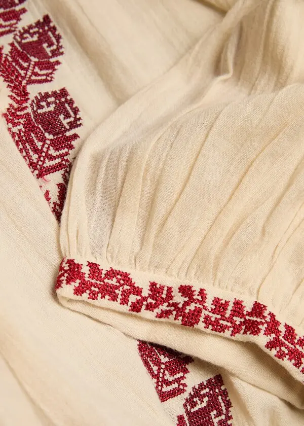 Isabel Marant Étoile Embroidered Cotton Blouse - Beige