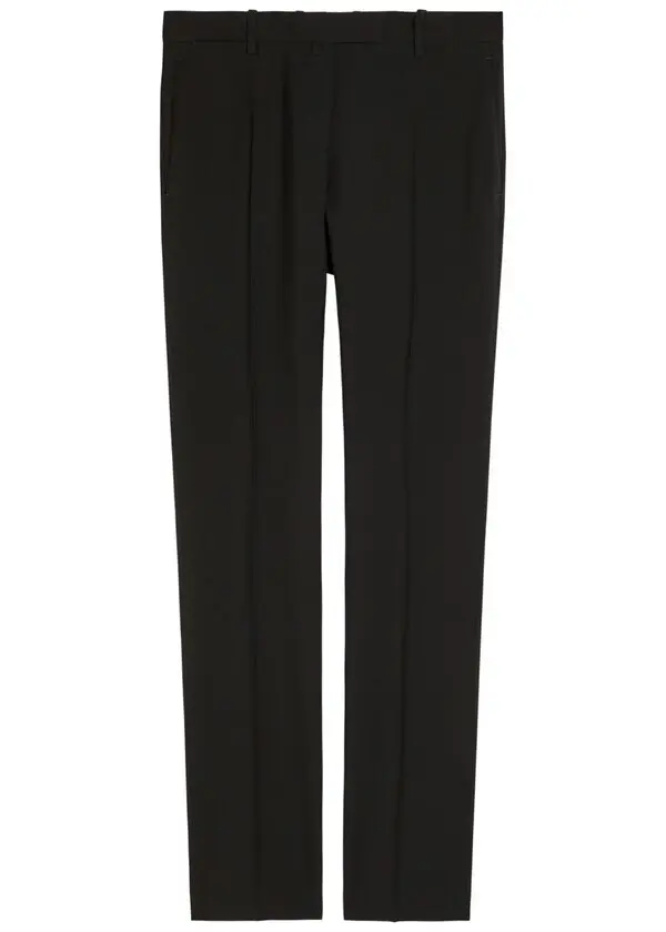 Calvin Klein Erin Straight-leg Wool Trousers - Black