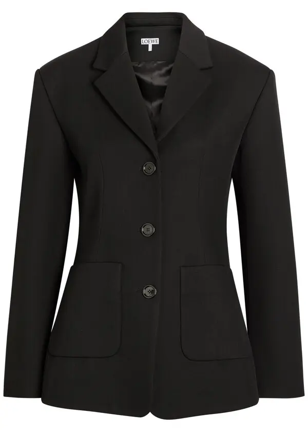 Loewe Wool-blend Blazer - Black