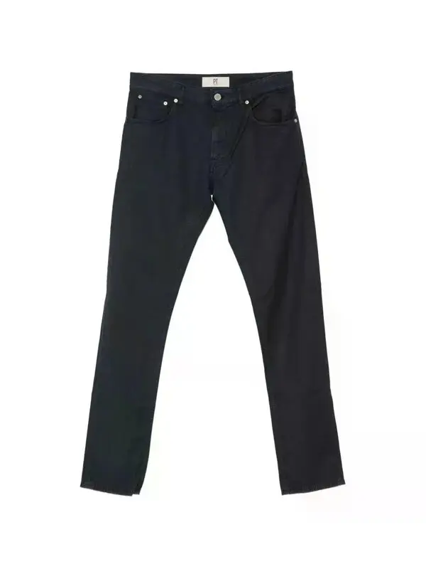 PT TORINO Logo-patch Five-pocket Trousers - Blue