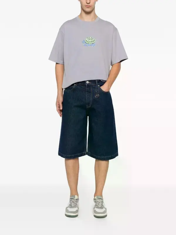Imperial Logo Charm Denim Shorts