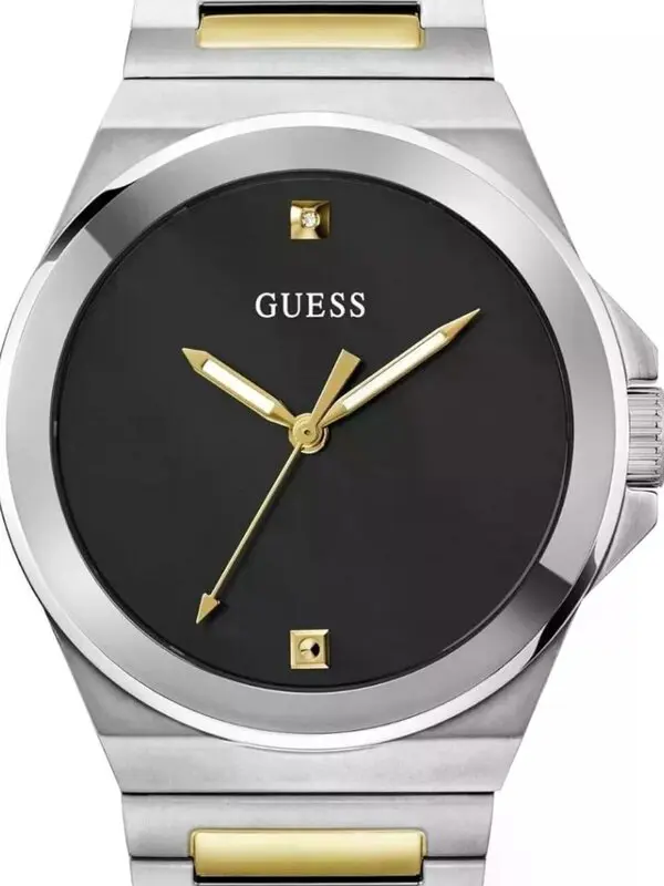 Guess Round Dial Watch With Crystal Embellishment