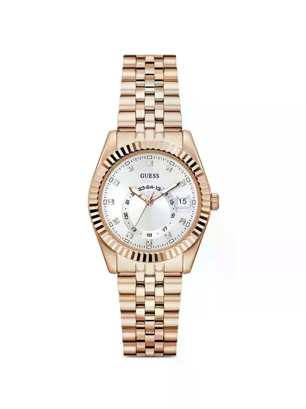 Guess Round-shape 34mm Watch With Date Window