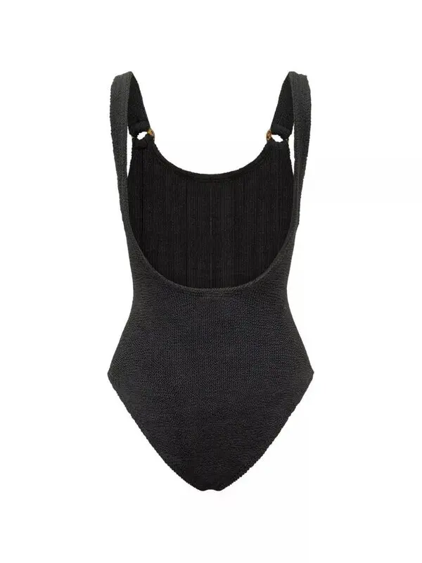 Hunza G Domino Crinkle-effect Swimsuit - Black