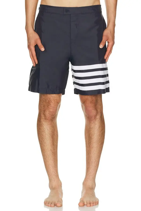 Thom Browne Button Front Board Shorts