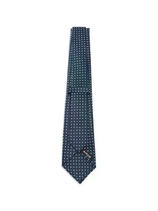 Kiton Silk Geometric Print Neck Tie