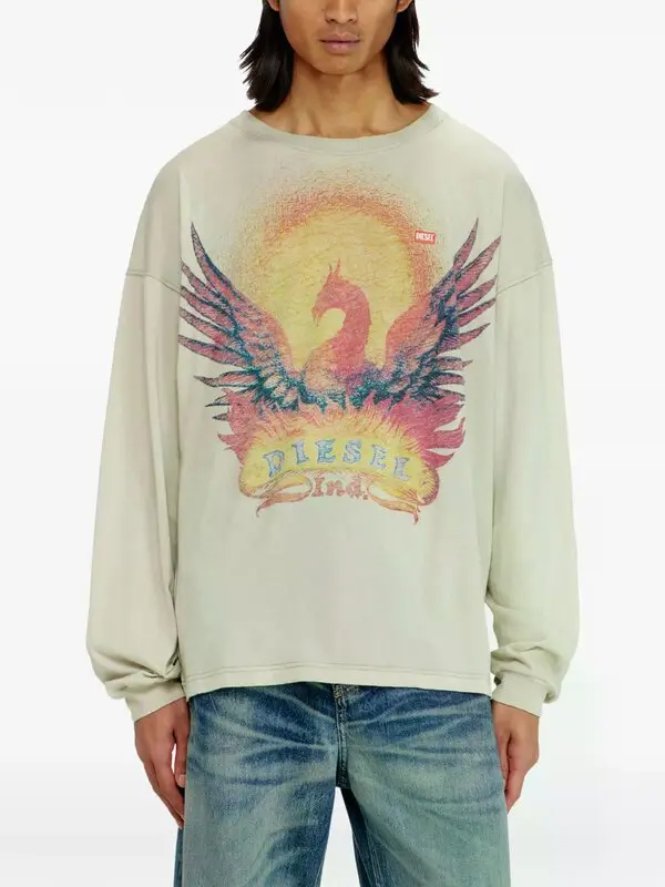 DIESEL® Phoenix-print Long-sleeve T-shirt