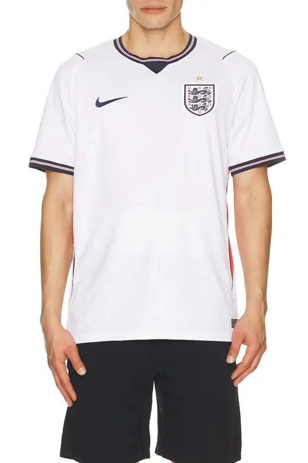 Nike Dri-fit Jersey Short Sleeve Stadium Home T-shirt - White, Speed Red & Obsidian