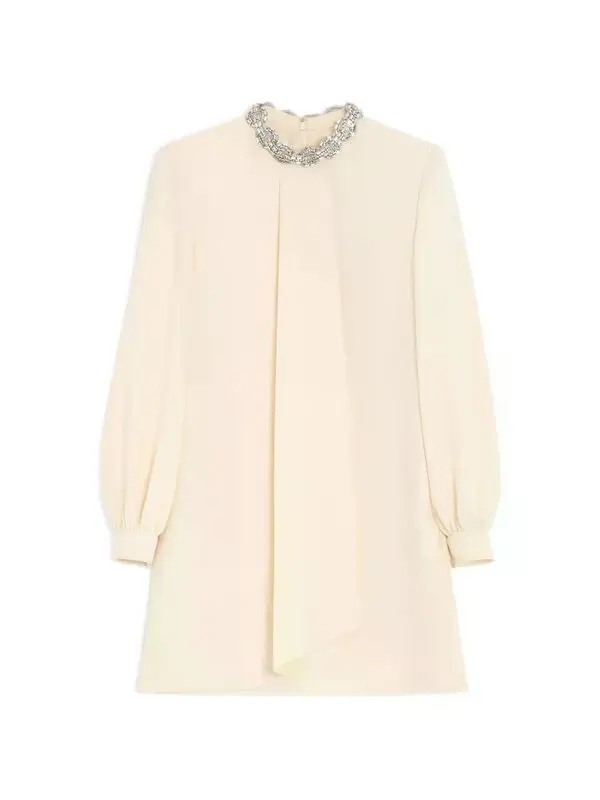 Valentino Garavani Cady Couture Embroidered Dress - Neutrals