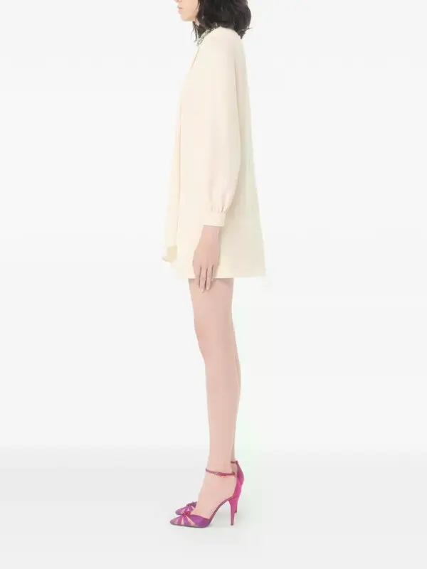 Valentino Garavani Crystal Embellished Mini Dress - Neutrals
