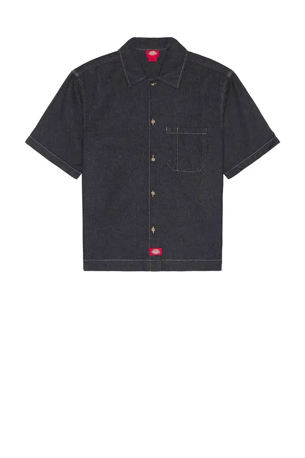 Dickies Denim Shirt In Navy