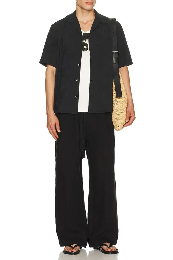 CORRIDOR Paisley Embroidery Short Sleeve Shirt