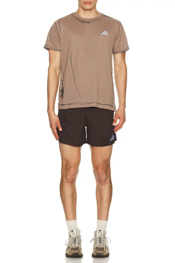 ADIDAS X SONG FOR THE MUTE Running Tee In Brown