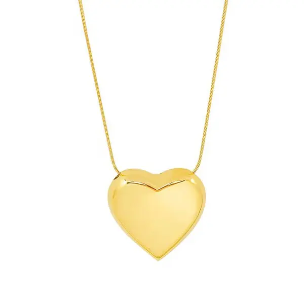 ISAIAH 54:17 Plated Heart Pendant Necklace