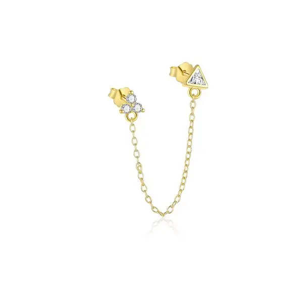 ISAIAH 54:17 Tropea Ear Chain With Diamonds
