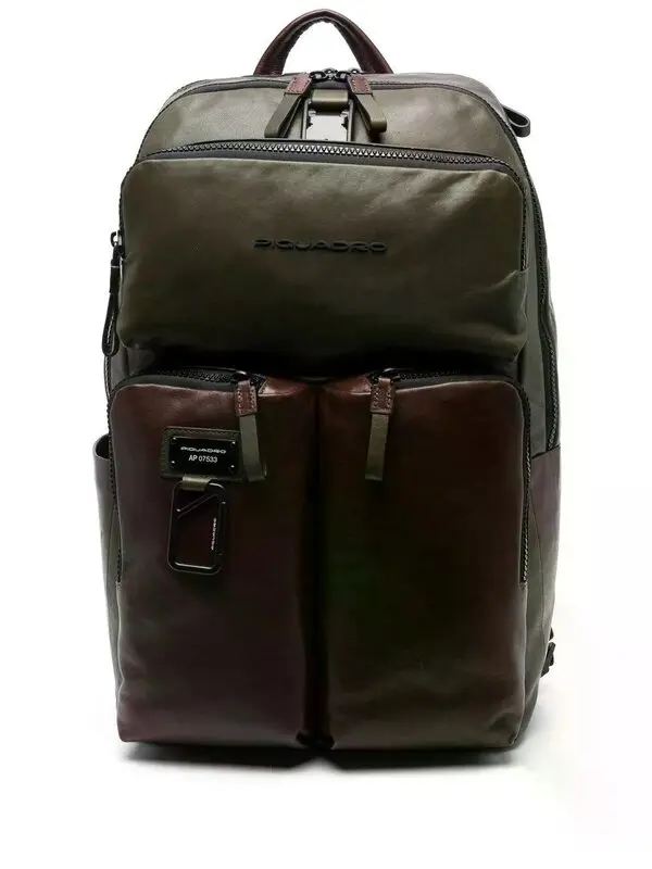 PIQUADRO Logo Plaque Backpack