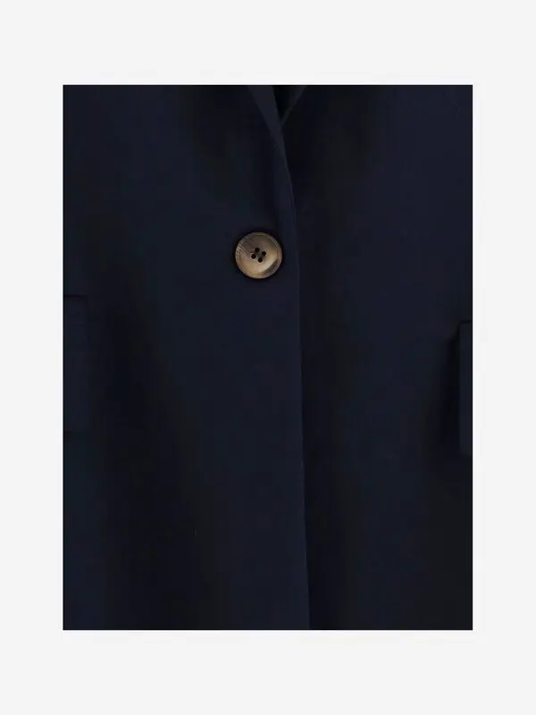 F.IT Oversized Cotton Jacket With Single Button Closure