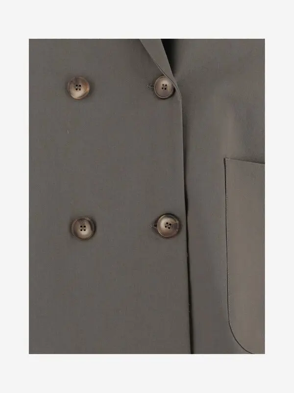 F.IT Stretch Cotton Double Breasted Jacket