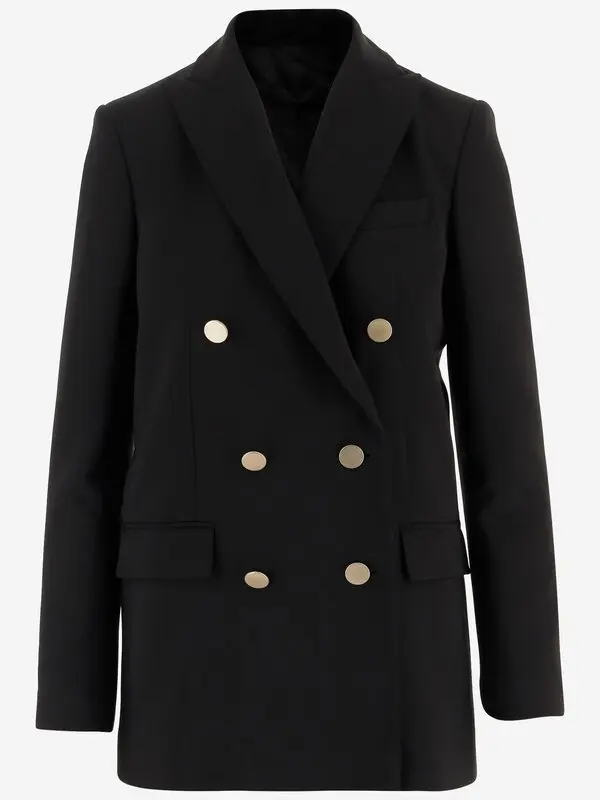 F.IT Double Breasted Stretch Nylon Jacket