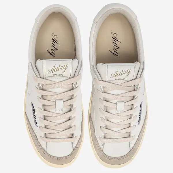 AUTRY Windscape Low Sneakers In Leather - Bianco