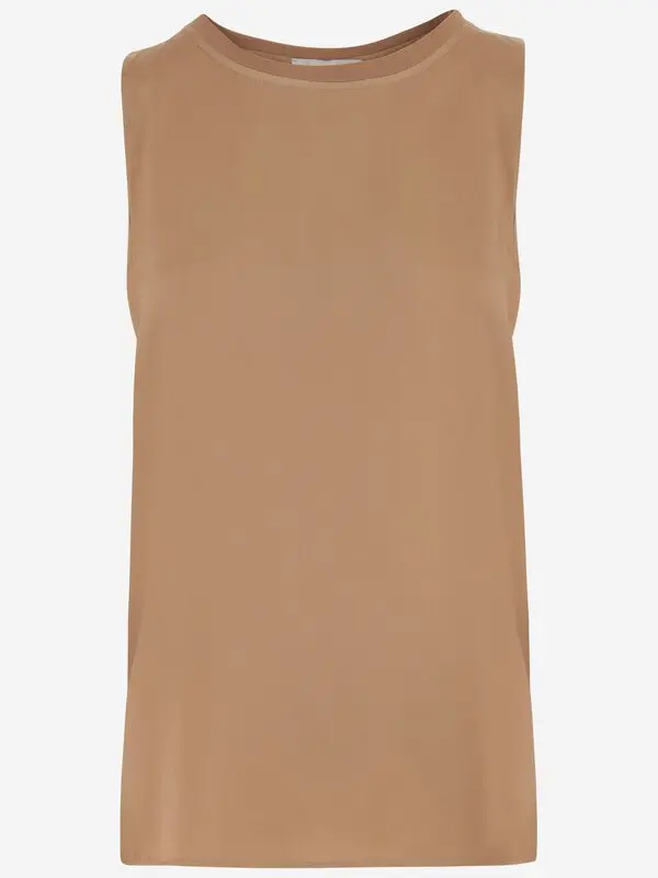 Q WINS Sleeveless Top In Stretch Cotton