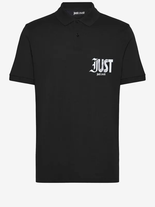 Just Cavalli Cotton Polo Shirt With Logo