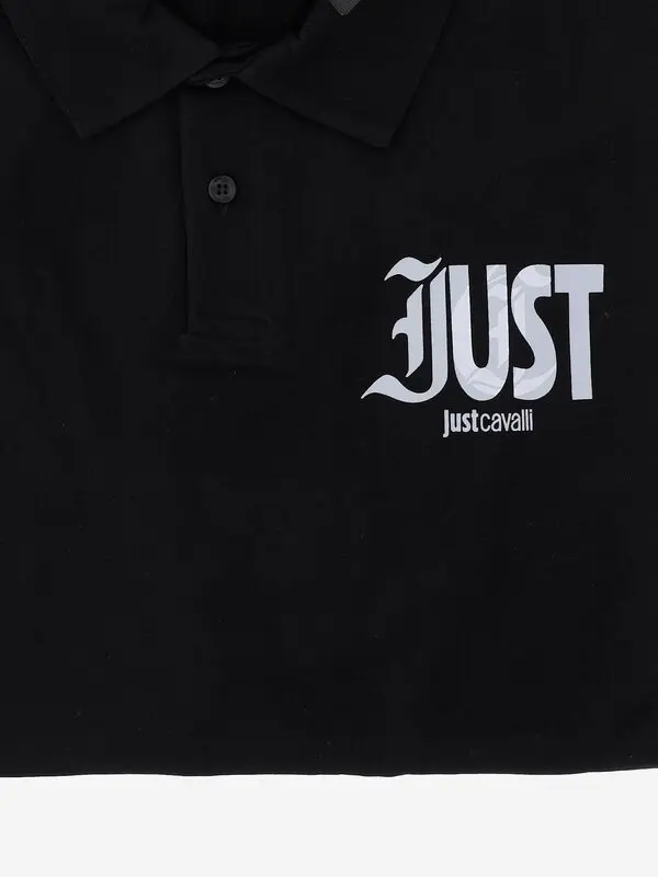 Just Cavalli Cotton Polo Shirt With Logo