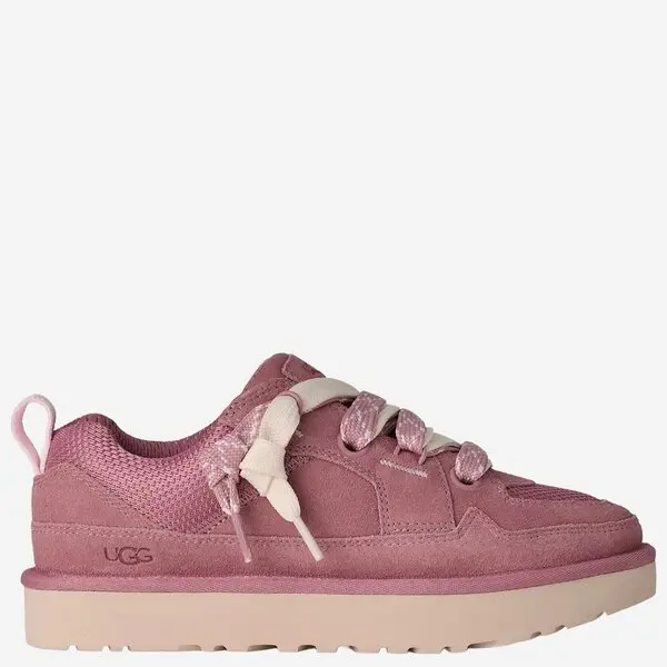 UGG Suede And Recycled Canvas Mesh Low Top Sneakers - Rosa