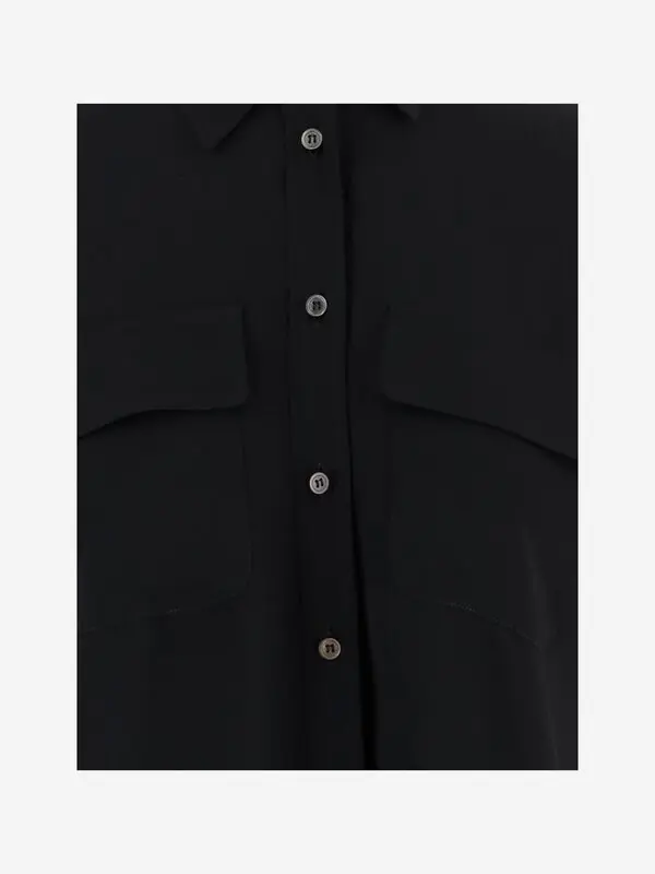 F.IT Acetate And Silk Shirt - Black