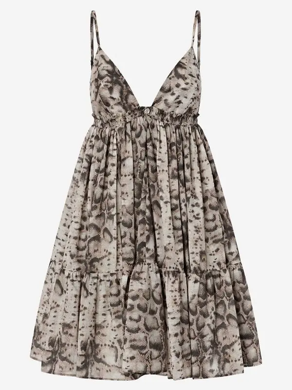 Pinko Cotton Dress With Animal Print
