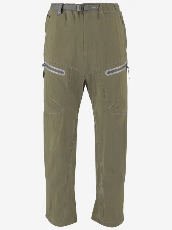 AND WANDER Nylon Drawstring Trousers - Cachi