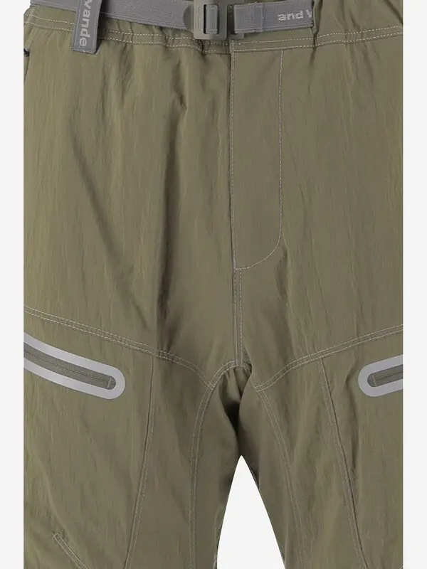 AND WANDER Nylon Drawstring Trousers - Cachi