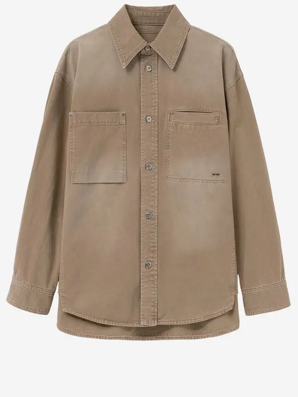 WOOYOUNGMI Cotton Shirt With Logo - Beige