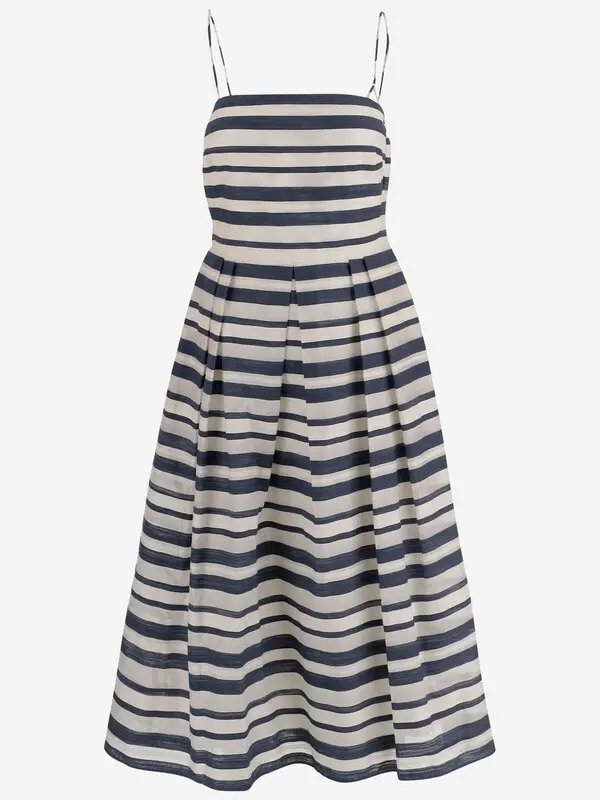 Ralph Lauren Striped Cotton Blend Dress