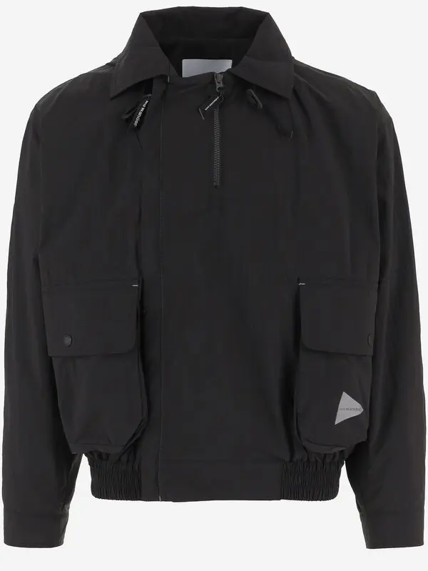 AND WANDER Nylon Jacket With Adjustable Collar