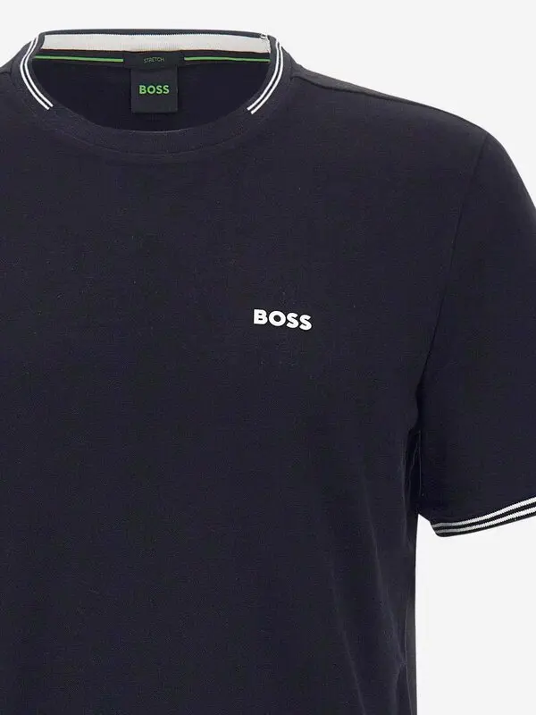 Hugo Boss Stretch Cotton T Shirt With Logo