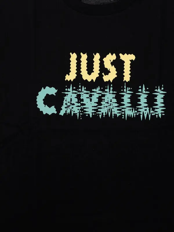 Just Cavalli Cotton T Shirt With Logo - Black