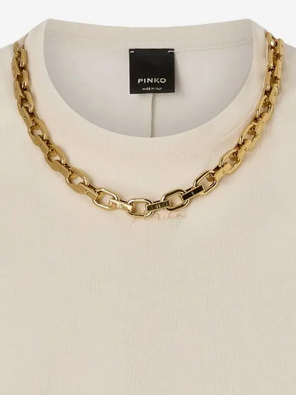 Pinko Kimberly Cropped Sweater With Chain