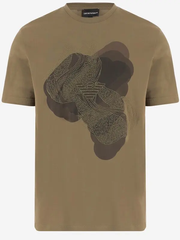 Emporio Armani Cotton T Shirt With Logo