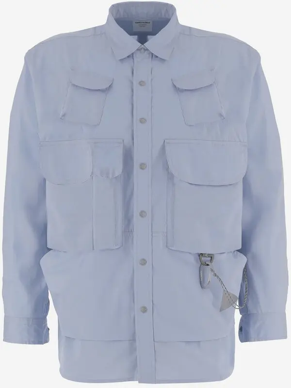 AND WANDER Cotton Blend Shirt With Multiple Pockets