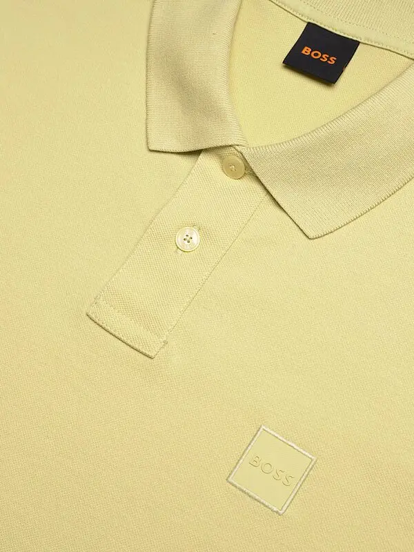 Hugo Boss Stretch Cotton Polo Shirt - Yellow