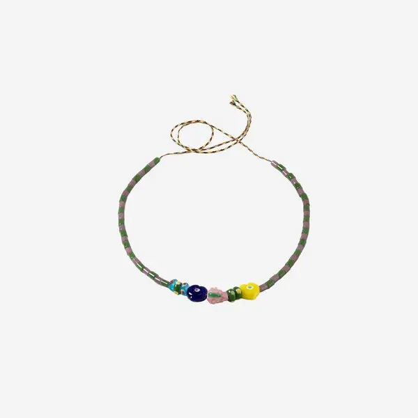 SORBET ISLAND Assorted Glass Bead Necklace - Red