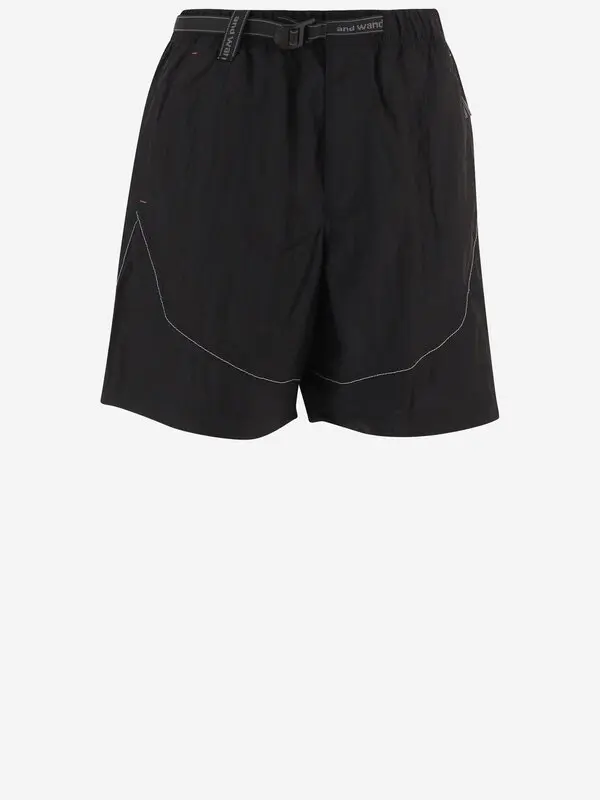 AND WANDER Nylon Technical Shorts With Belt