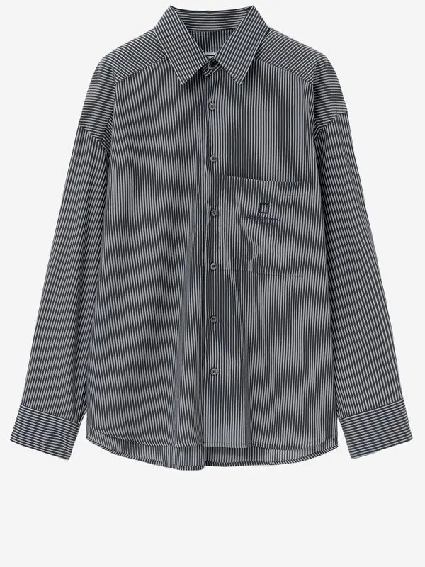 WOOYOUNGMI Cotton Blend Shirt With Striped Pattern