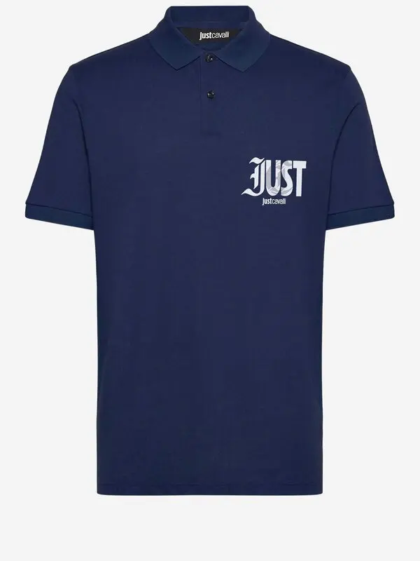 Just Cavalli Cotton Polo Shirt With Logo
