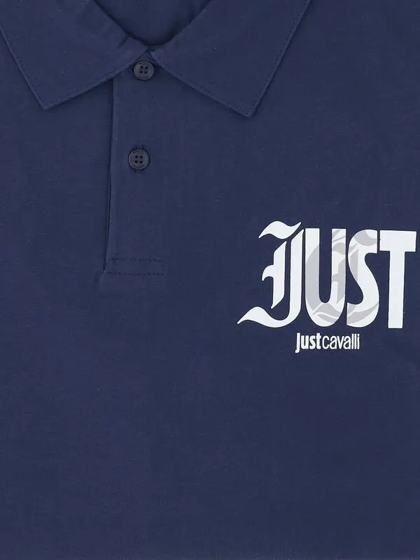 Just Cavalli Cotton Polo Shirt With Logo