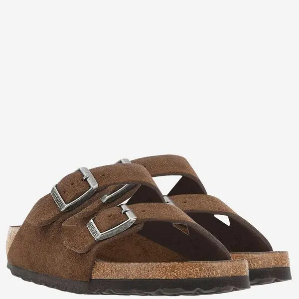 BIRKENSTOCK Arizona Suede Sandals - Brown