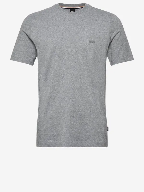 Hugo Boss Cotton T Shirt With Logo - Grigio