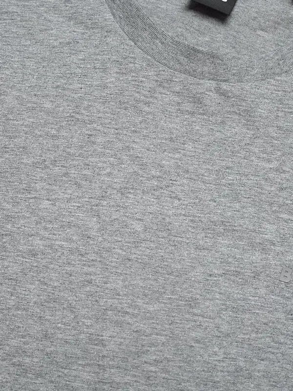 Hugo Boss Cotton T Shirt With Logo - Grigio